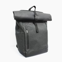 China Waterproof Laptop Bag Backpack 600D Polyester Roll Top Backpack for sale
