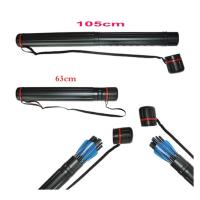 China Black Quiver Carrying Case Plastic Tubes Adjustable Arrow Quiver for sale