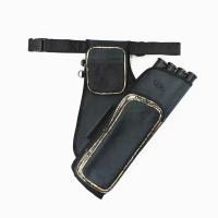 China Hunting Camo Arrow Quiver 4 Tubes Sided Quiver With Belt For Outdoor Shooting for sale