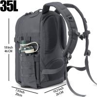 China Durable Waterproof Bug Out Backpack 600D Polyester Hiking Rucksack With Bottle for sale