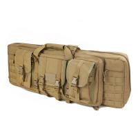 China Tan Color Tactical Gun Bag 36 Inch Double Rifle Case With Bullet Shoulder for sale