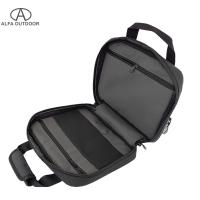 China Alfa Tactical Gun Range Bag Soft Pistol Case For Handguns With 5x Magazine Slot for sale