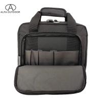 China Alfa Tactical Gun Range Bag Soft Pistol Case For Handguns With 5x Magazine Slot for sale