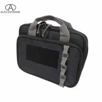 China Alfa Tactical Double Handgun Bag For Storage Pistol Ammo Firearm Accessories for sale