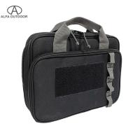 China Alfa Tactical Double Handgun Bag For Storage Pistol Ammo Firearm Accessories for sale