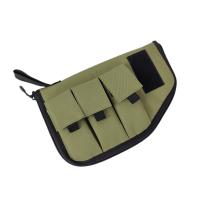 China Nylon Pistol Gun Bag With 3 Mag Pocket- Army Green for sale