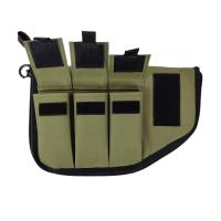 China Nylon Pistol Gun Bag With 3 Mag Pocket- Army Green for sale