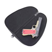 China D-Ring Padded Lining Pistol Gun Bag 14inch For Compact Full Size Handguns for sale