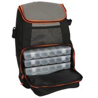 China Orange Fishing Tackle Backpack Holds 3 Medium Boxes Bag Cooler Ice Chest Rod Holder for sale