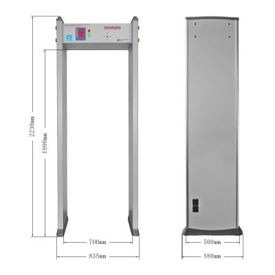 China 6 zone Metal Detector Door Econocial Style Model XLD-II for sale