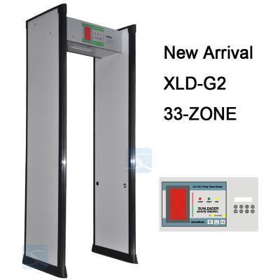 China OEM 33 ZONES security door frame walk through metal detector gate for airport for sale
