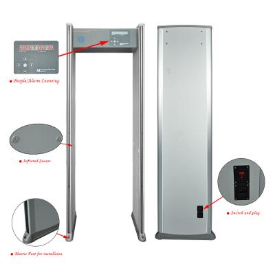 China 6 zones walk through door frame metal detector gate for sale