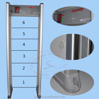 China 2022 best-selling models walk-through metal detector door 6 zones 99 sensitivity can be adjusted to customize the plug for sale