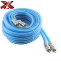 China Bare Copper Conductor Car Audio Interconnect Twisted RCA Audio Cable for Sound System for sale