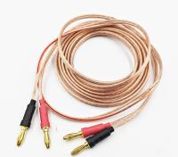 China Transparent 14Ga Gauge Banana Wire for Bi-Wire Bi-Amp HiFi Surround Sound 99.9% OFC Copper for sale