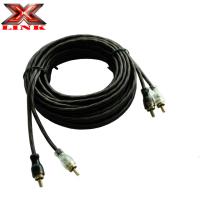China Bare Copper Conductor Car Audio Interconnect Twisted RCA Audio Cable for Sound System for sale