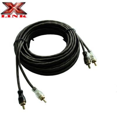 China Bare Copper Conductor Car Audio Interconnect Twisted RCA Audio Cable for Sound System for sale