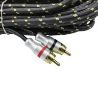 China 5.5mm Outer Diameter PVC Jacketed Car Audio RCA Cable 2M-2M for High End Performance for sale