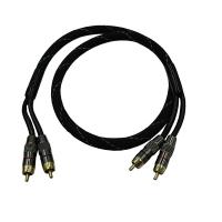 China 5.5mm Outer Diameter PVC Jacketed Car Audio RCA Cable 2M-2M for High End Performance for sale