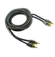 China 5m Gold Connector CCA Conductor Audio bulk RCA Cable For Car Home System Audio Integration for sale