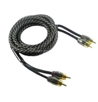 China 5m Gold Connector CCA Conductor Audio bulk RCA Cable For Car Home System Audio Integration for sale