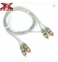 China 5m Gold Connector CCA Conductor Audio bulk RCA Cable For Car Home System Audio Integration for sale