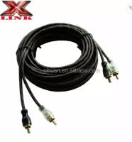 China Audiophile Twisted Pair OFC Car Audio Interconnect RCA Cable 10m With Soft PVC Jacket for sale