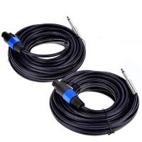 China Twist Lock 2 Conductor Speaker Cable Professional 50FT Length for Audio Applications for sale