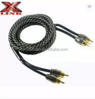 China Audiophile Twisted Pair OFC Car Audio Interconnect RCA Cable 10m With Soft PVC Jacket for sale