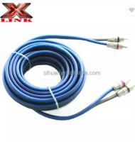 China Audiophile Twisted Pair OFC Car Audio Interconnect RCA Cable 10m With Soft PVC Jacket for sale