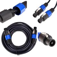 China Twist Lock 2 Conductor Speaker Cable Professional 50FT Length for Audio Applications for sale