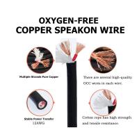 China Twist Lock 2 Conductor Speaker Cable Professional 50FT Length for Audio Applications for sale