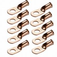China High Breaking Capacity Copper Ring Terminals for Battery Cable Ends AWG 2 4 6 8 10 Gauge for sale