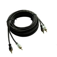 China 1 ft Silver OFC Copper Cable Double Shielded Car Audio Cable Interconnect With PVC Jacket for sale