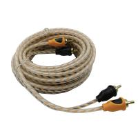China Orange Insulation 5.2 Meter 17 Feet Twisted RCA Cable AV For Flexible Car Audio for sale