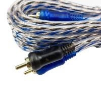 China Orange Insulation 5.2 Meter 17 Feet Twisted RCA Cable AV For Flexible Car Audio for sale