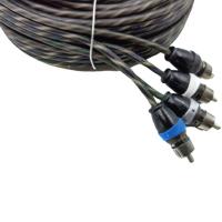 China Orange Insulation 5.2 Meter 17 Feet Twisted RCA Cable AV For Flexible Car Audio for sale