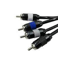 China Soft PVC Jacket Copper RCA Cable With OFC Conductor In Any Color for sale