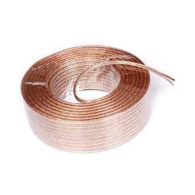 China Twisted Pair 50ft 100ft 500ft Car Home Audio OFC Transparent 12ga 14ga 16ga 18ga Speaker Wire for sale