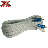China Bare Copper Conductor Car Audio Interconnect Twisted RCA Audio Cable for Sound System for sale