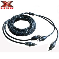 China Bare Copper Conductor Car Audio Interconnect Twisted RCA Audio Cable for Sound System for sale