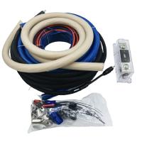 China 8 Ga Ofc CCA 100% Male-Male Car Speaker Audio Cable Amplifier Subwoofer Install Kit Conductor Bare Copper Black/Blue/Red for sale