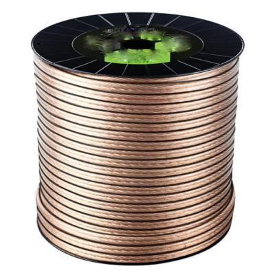 China Multimedia 16 Gauge 2 Conductor Standard Speaker Wire Roll with Gold Connector Color for sale