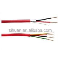 China Tinned CCA 18 AWG 2/C Solid FPLR Fire Alarm Cable 1000 Ft Red Copper Conductor Shielding for sale