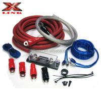 China Gold Connector Twisted Pair 0 4 8 GA AWG OFC CCA Car Auto Audio Amplifier Amp Installation Wiring Kits for Car Speaker for sale