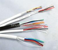 China 2 4 6 8 10 Core Tinned Copper or Tinned CCA or Copper Security Alarm Cable Construction for sale