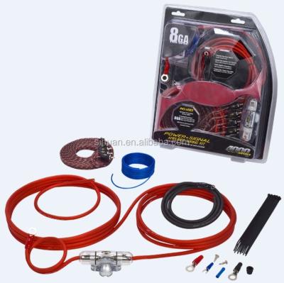 China Optimize Your Sound 4gauge Car Audio Wiring Kit with Gold Connector and Customized Outer Diameter for sale