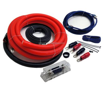 China Durable 4 Gauge Car Audio Amplifier Wiring Kit with Insulated PVC and Stranded Conductor for sale