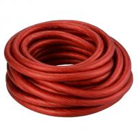 China SAE J1128 Standard 8AWG Transparent Red Car Audio Power Cable with ISO9001 Certificate for sale