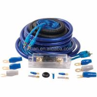 China Car Audio Amplifier Wiring Kit with RCA Connector Type and Customizable Cable Color for sale